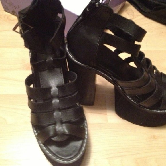 unbranded | Shoes | New Fake Leather Gladiator Strappy Platform Sandals ...